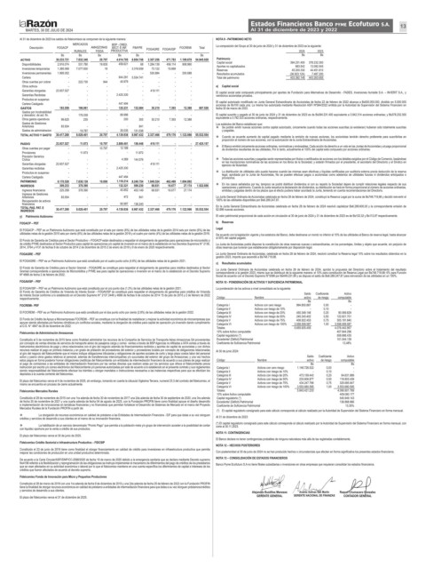Page 13 - EEFF Banco Ecofuturo